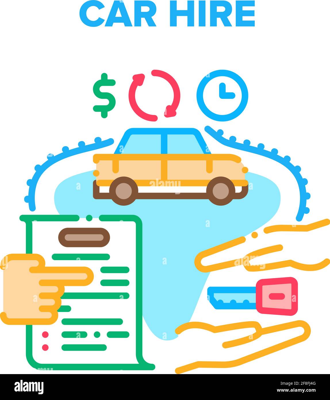 Signing for car hire Stock Vector Images - Alamy