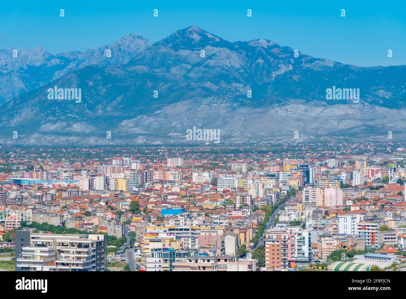Aerial view of Shkoder from Rozafa castle in Albania Stock Photo - Alamy