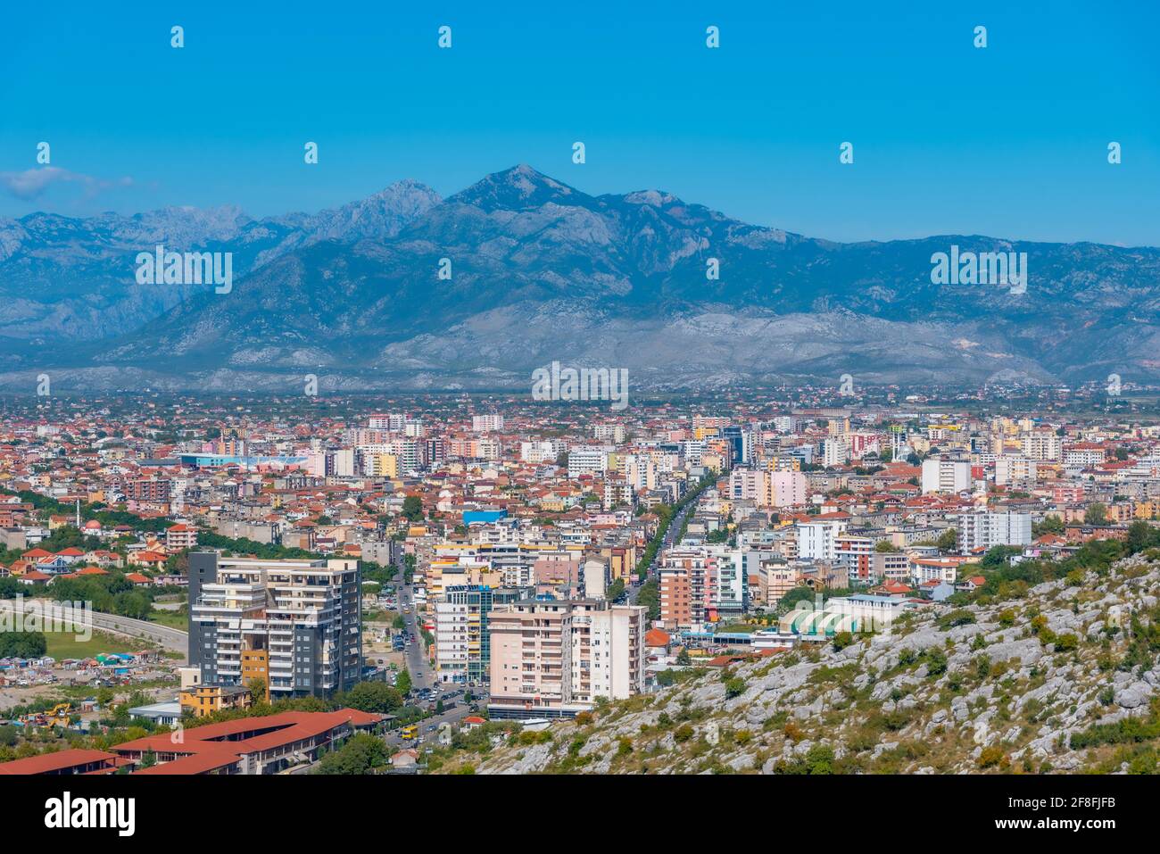 Aerial view of Shkoder from Rozafa castle in Albania Stock Photo - Alamy