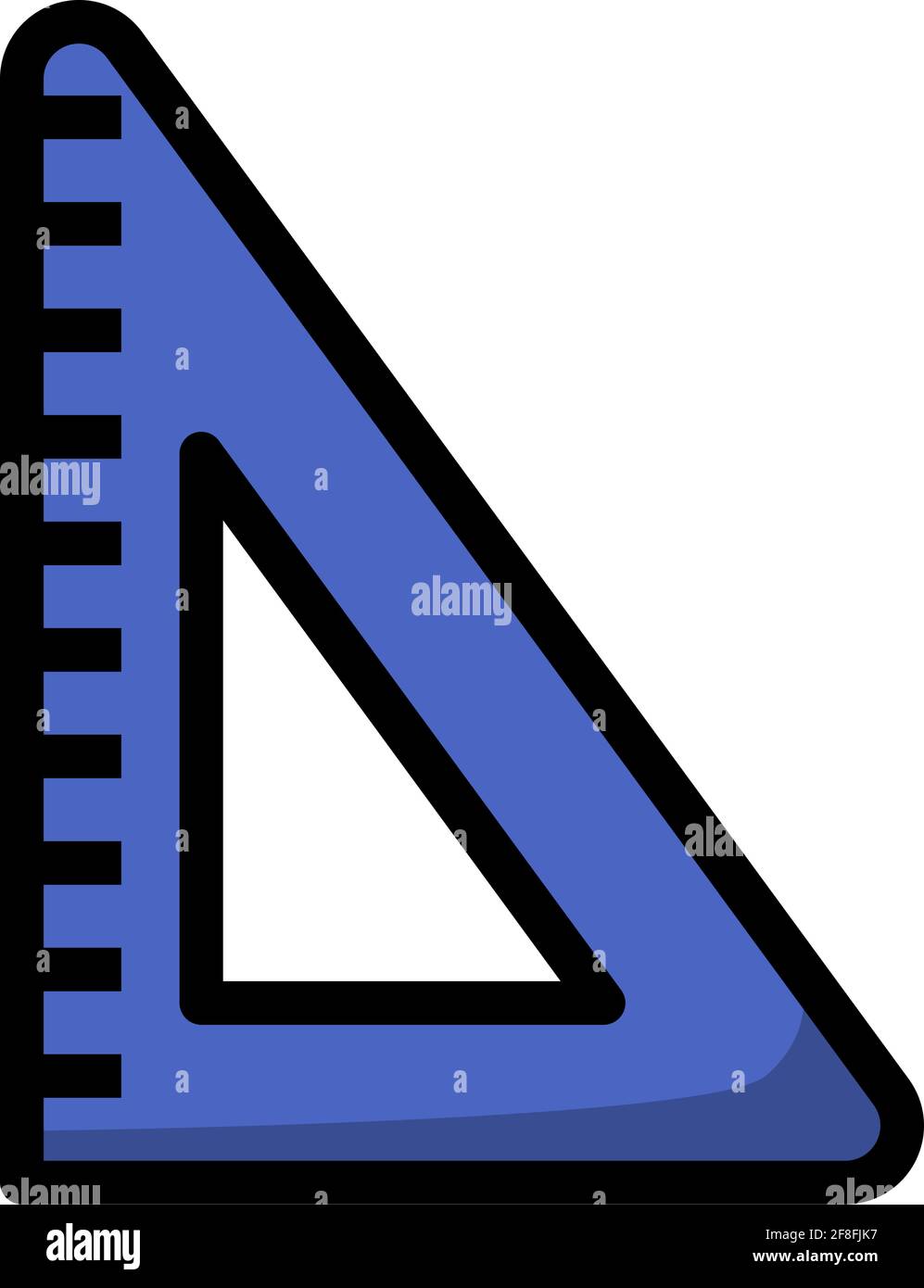 Icon Of Triangle. Editable Bold Outline With Color Fill Design. Vector ...