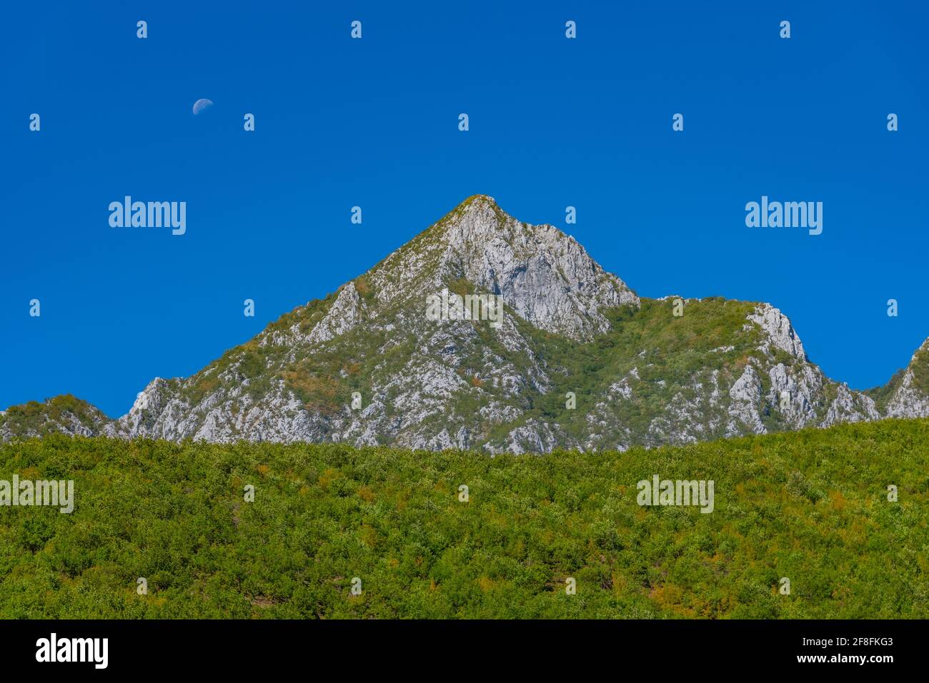 Accursed mountains viewed from Koman lake in Albania Stock Photo - Alamy
