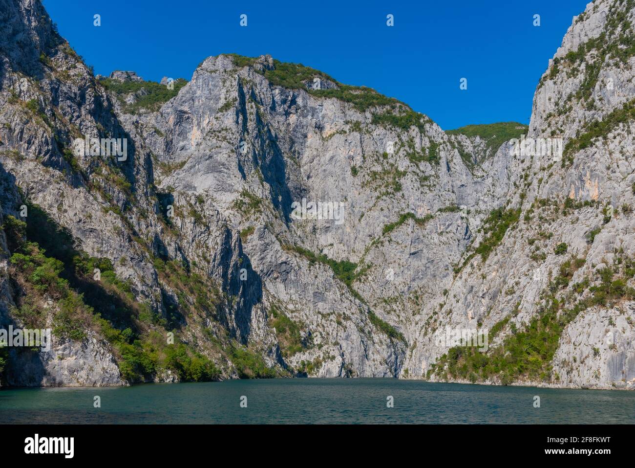 Beautiful landscape of Koman lake in Albania Stock Photo - Alamy
