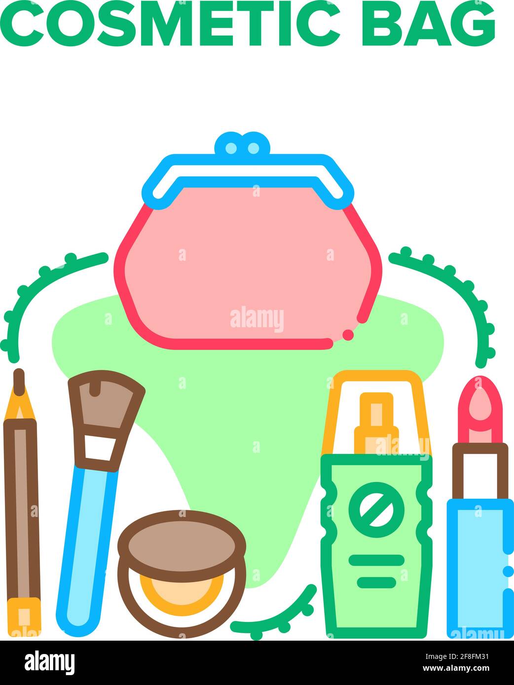 Cosmetic Bag Vector Concept Color Illustration Stock Vector Image And Art Alamy