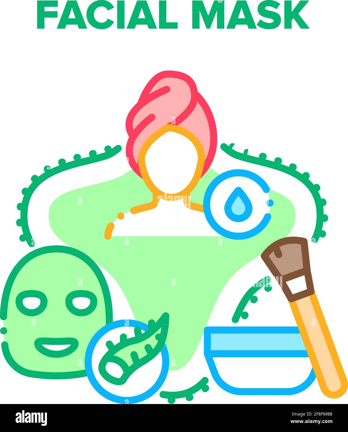 Facial Mask Vector Concept Color Illustration Stock Vector Image & Art ...