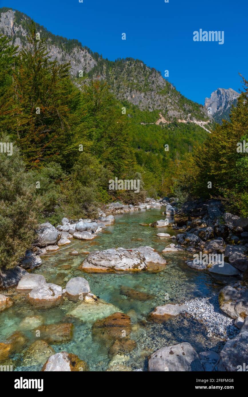 Valbona river surrounded by splendid nature in Albania Stock Photo - Alamy