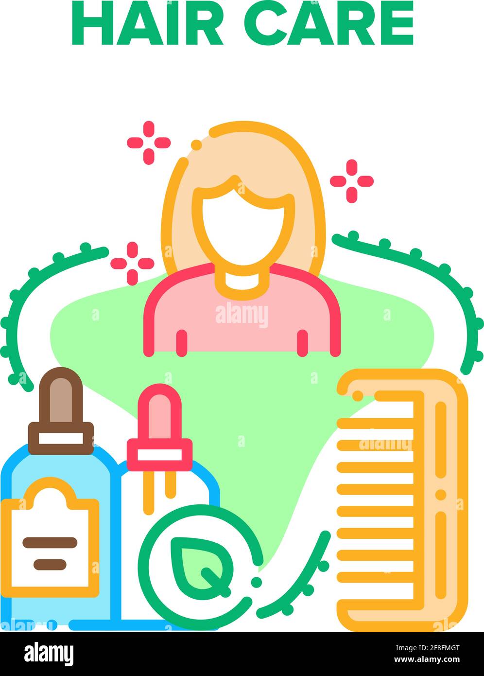 Hair Care Tool Vector Concept Color Illustration Stock Vector Image ...