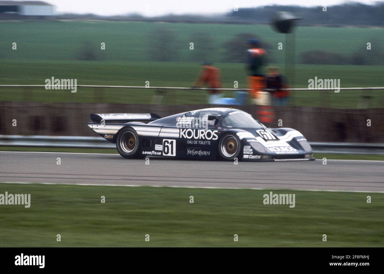 The Pescarolo-Nielsen-Thackwell Sauber C8 during the 1986 Silverstone ...
