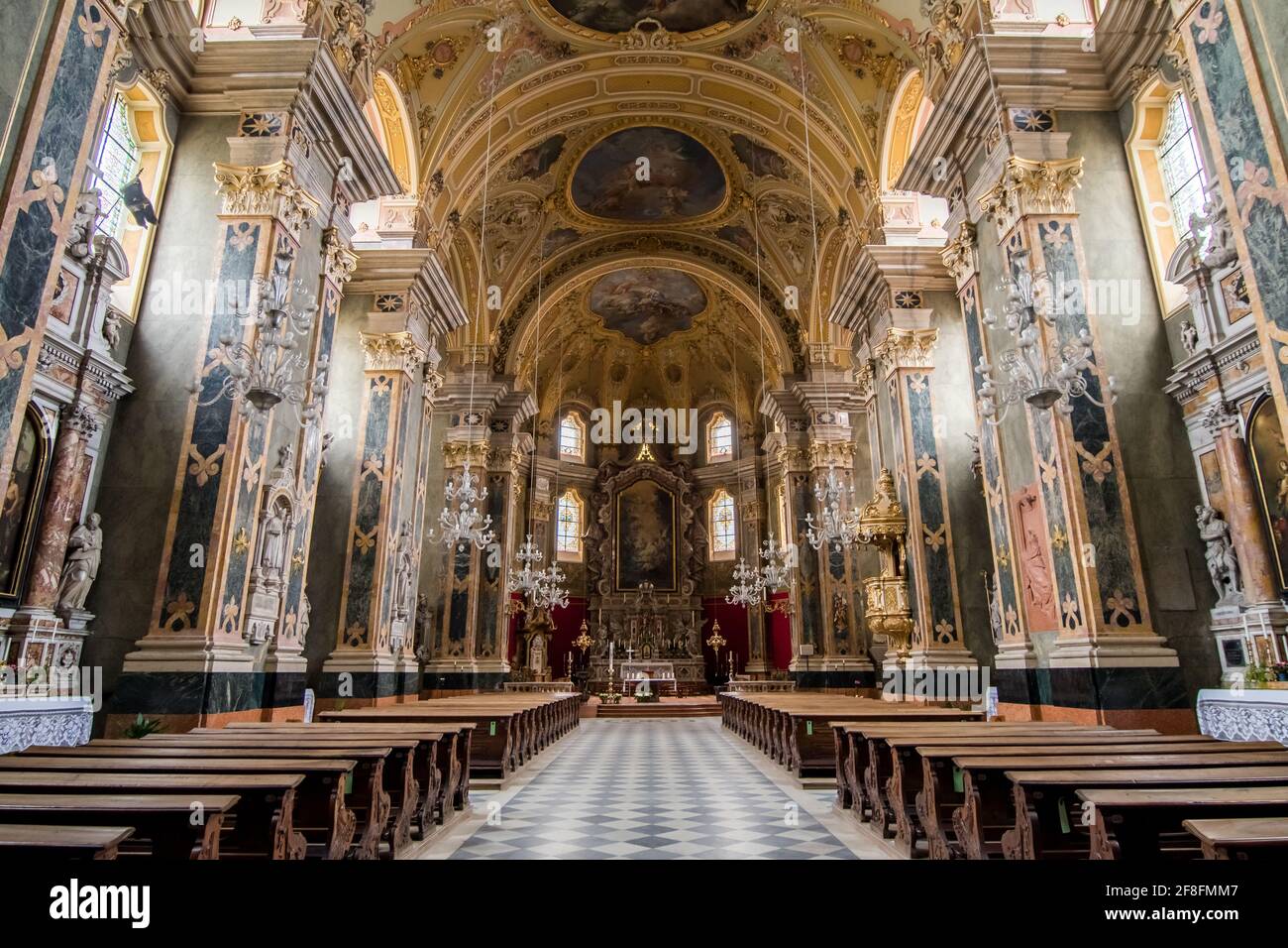 Interior view of the cathedral of brixen hi-res stock photography and ...