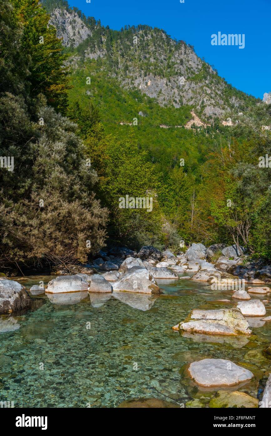 Valbona river surrounded by splendid nature in Albania Stock Photo - Alamy