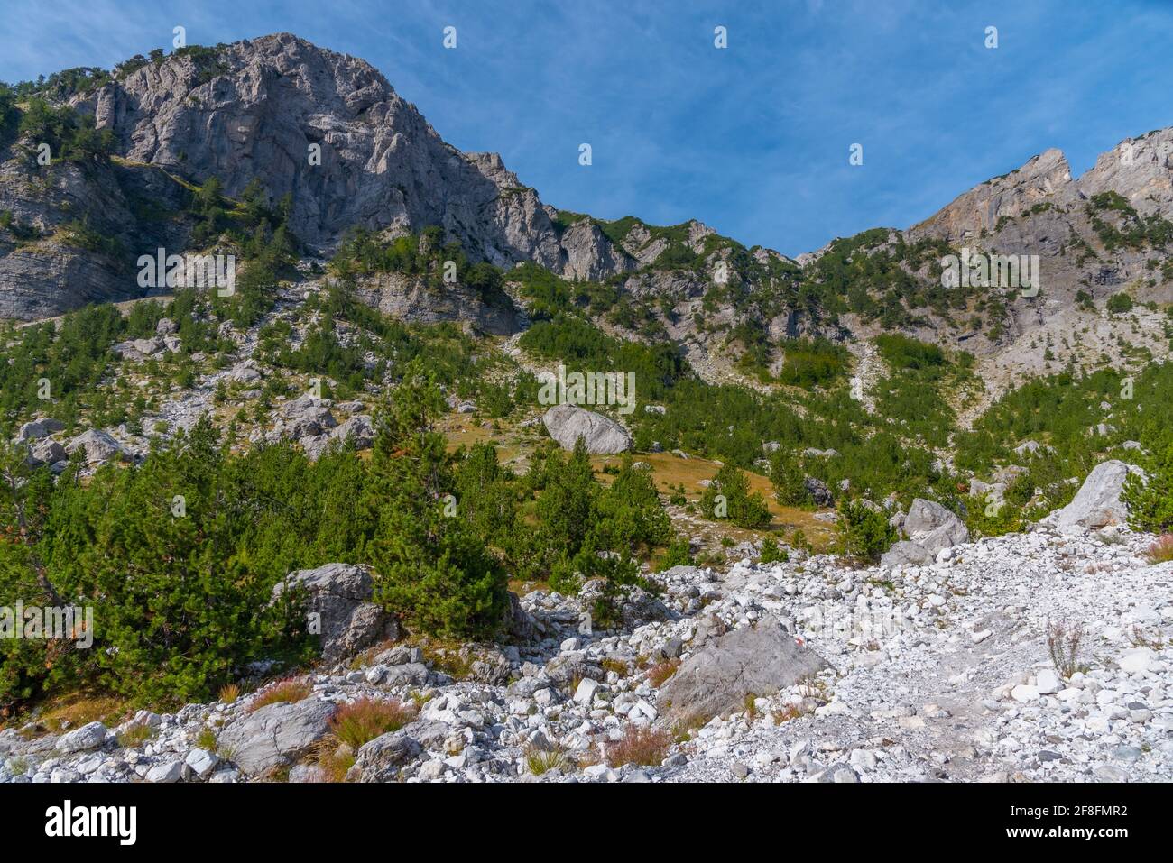 Beautiful landscape of Accursed Mountains viewed from Valbona-Theth ...