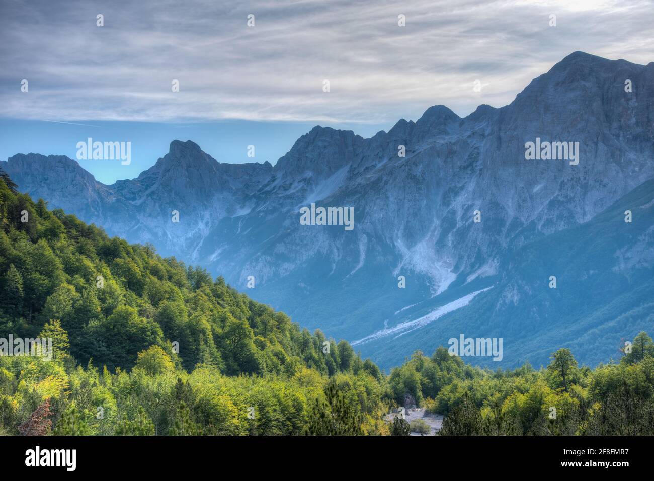 Aerial view of Valbona valley in Albania Stock Photo - Alamy