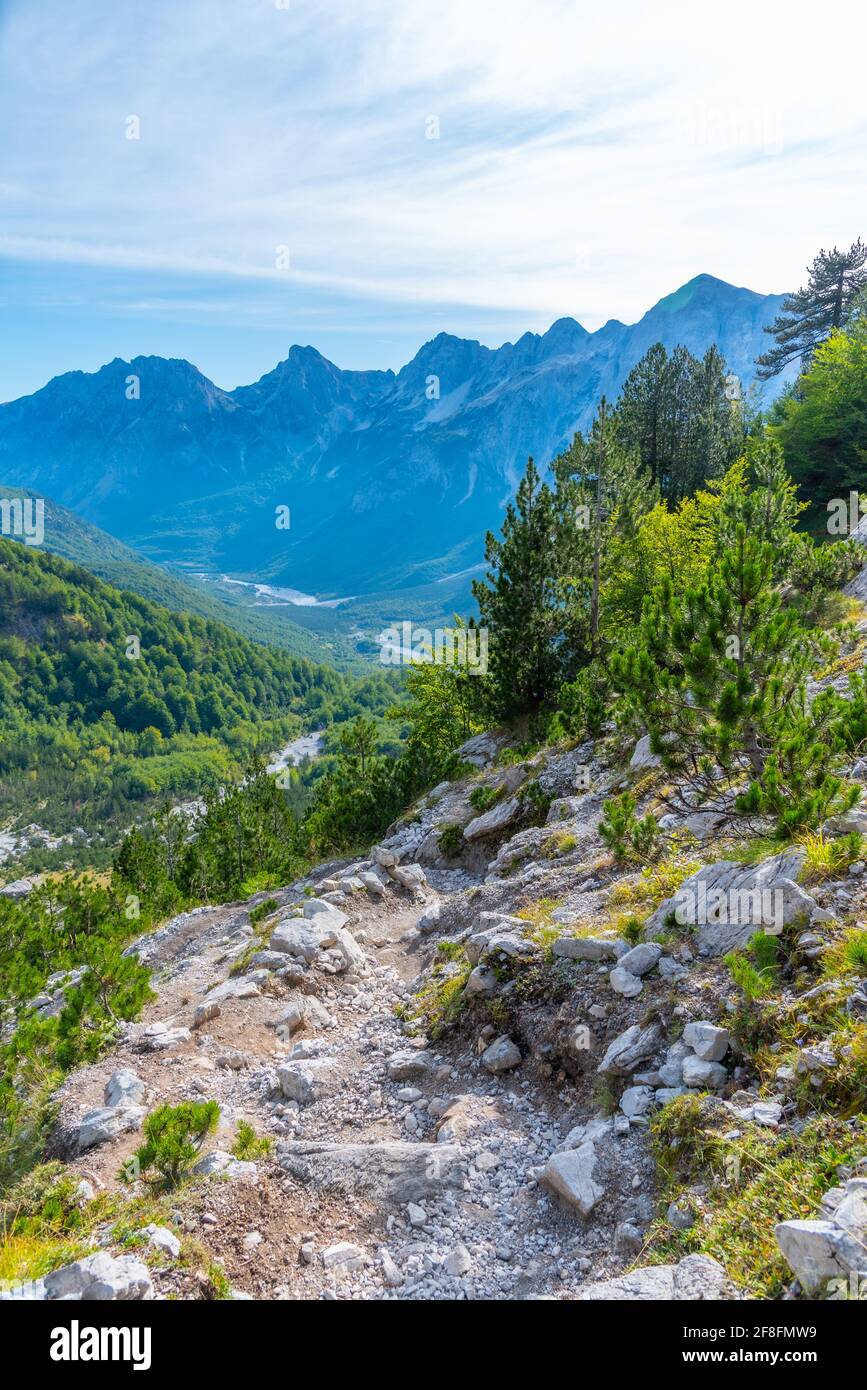 Beautiful landscape of Accursed Mountains viewed from Valbona-Theth ...
