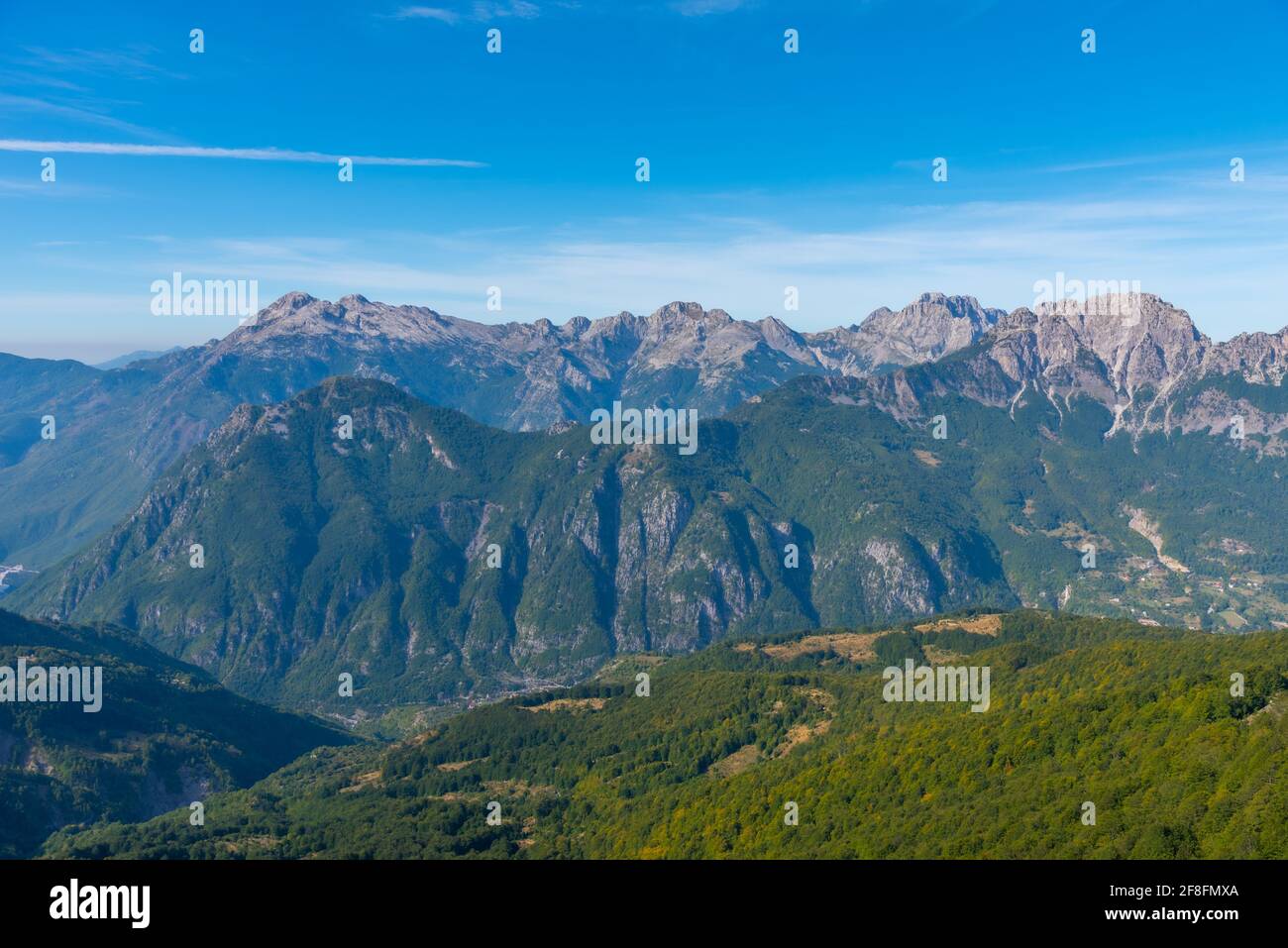 Aerial view of Theth valley in Albania Stock Photo - Alamy