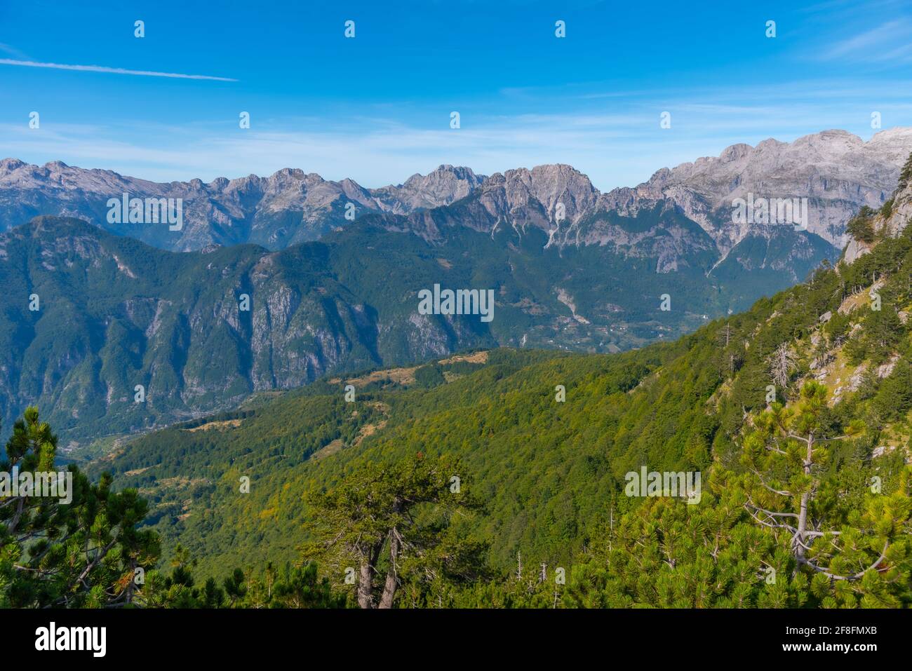 Aerial view of Theth valley in Albania Stock Photo - Alamy