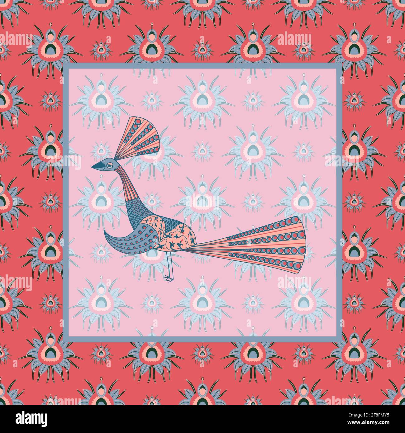 Pattern with CHRYSANTHEMES AND PEACCO. PATTERN IN CHINESE STYLE ...
