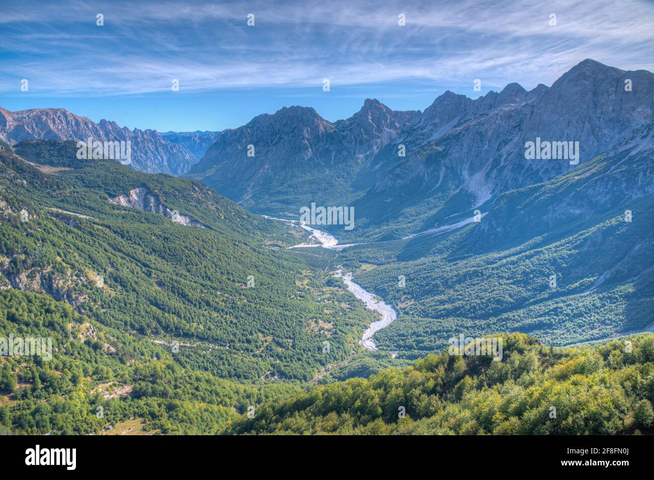 Aerial view of Valbona valley in Albania Stock Photo - Alamy