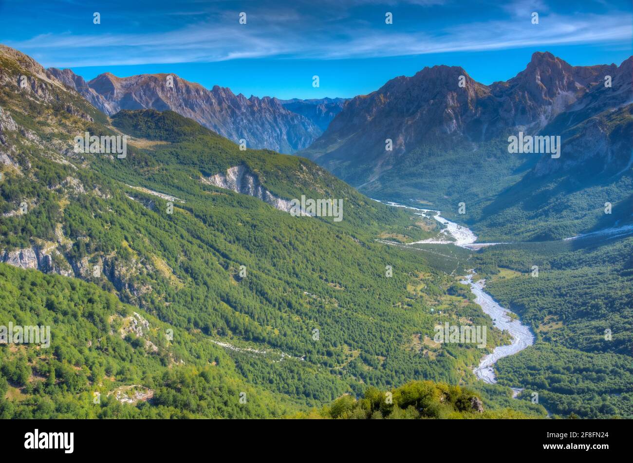 Aerial view of Valbona valley in Albania Stock Photo - Alamy
