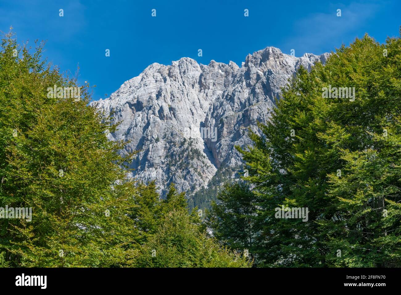 Beautiful landscape of Accursed Mountains viewed from Valbona-Theth ...