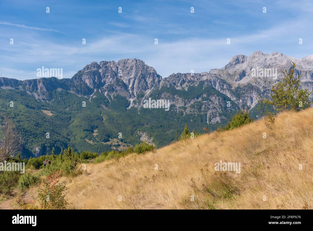 Beautiful landscape of Accursed Mountains viewed from Valbona-Theth ...