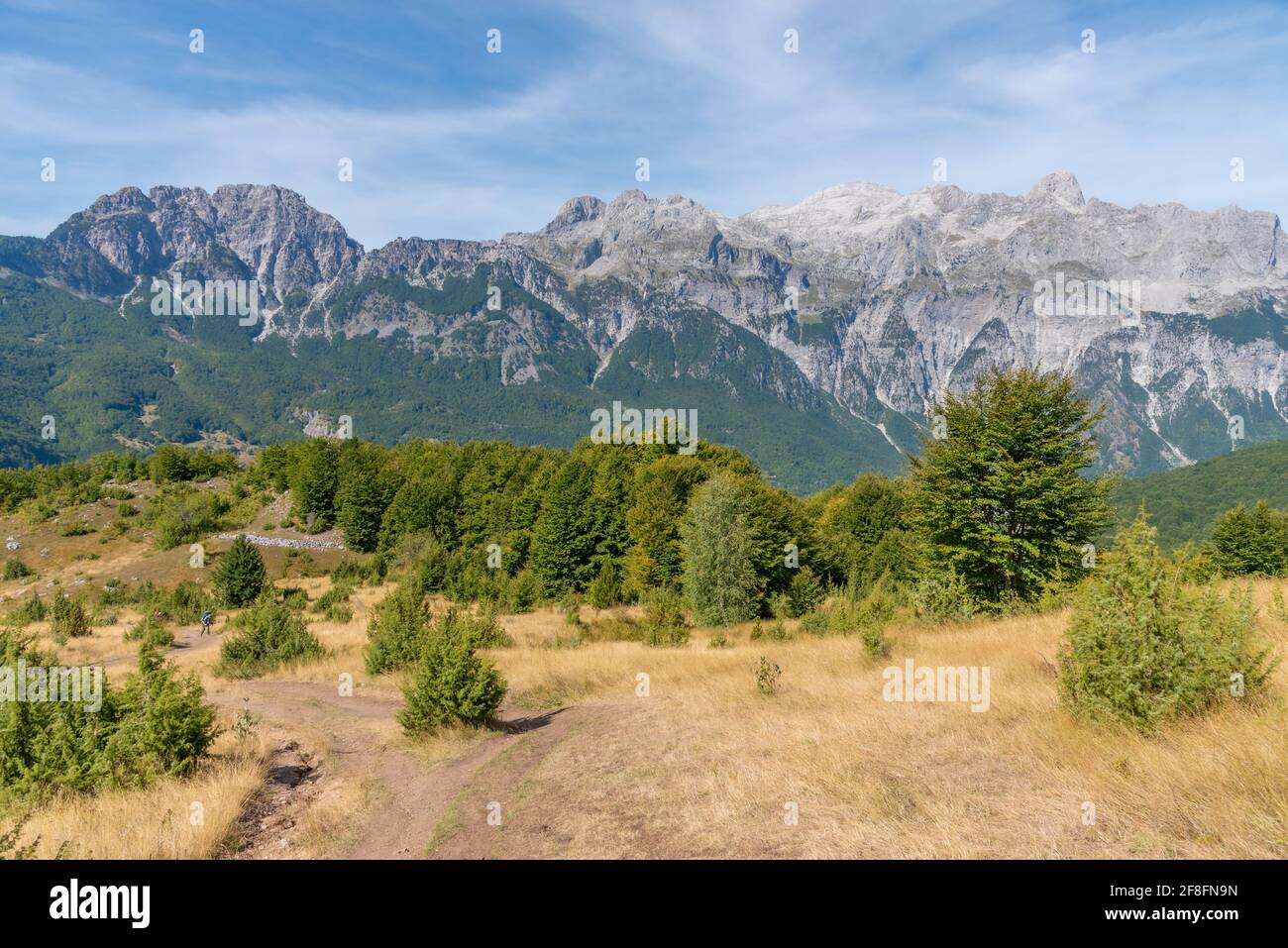 Beautiful landscape of Accursed Mountains viewed from Valbona-Theth ...