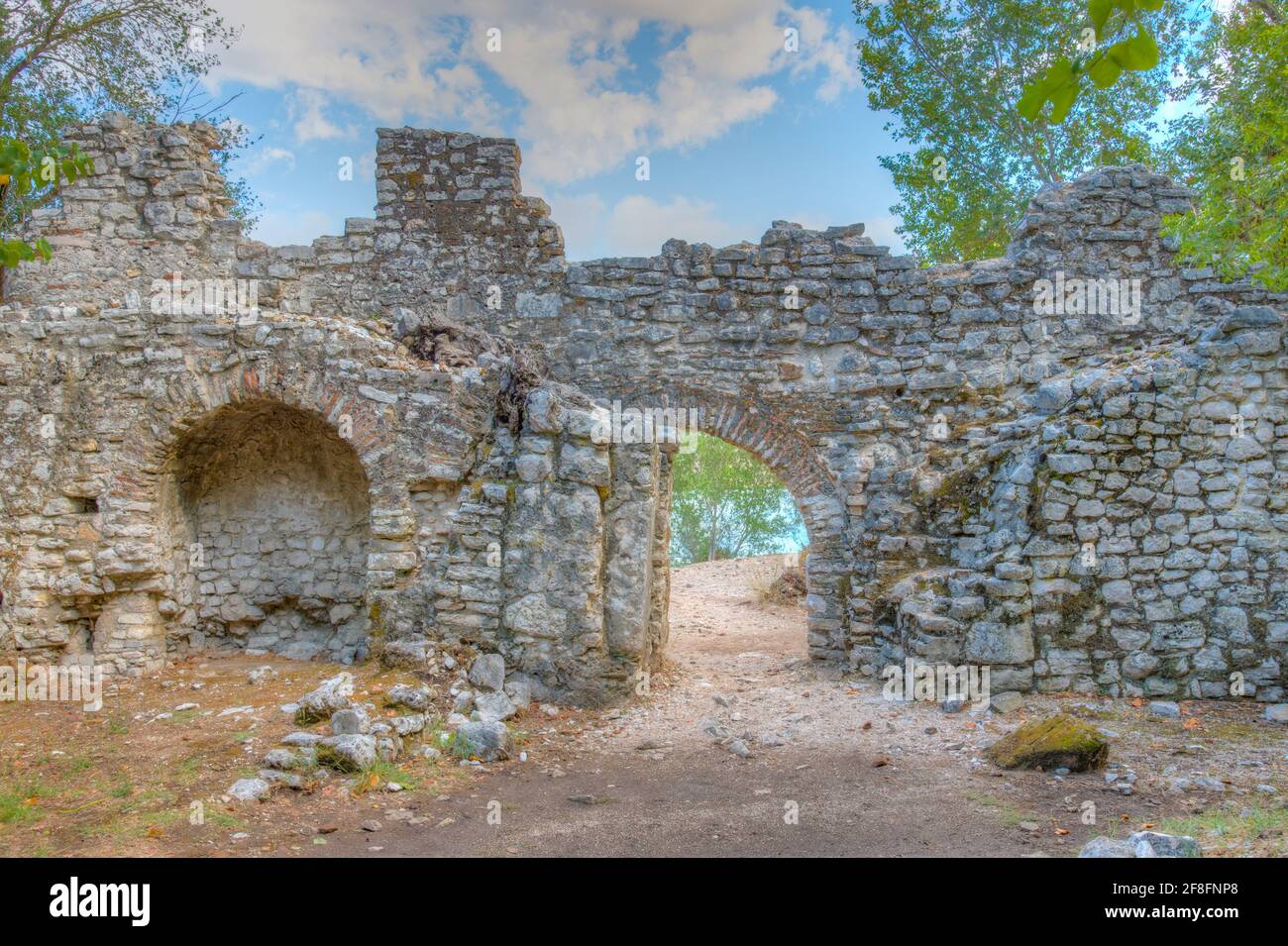 Ancient fortification at Butrint National park in Albania Stock Photo ...