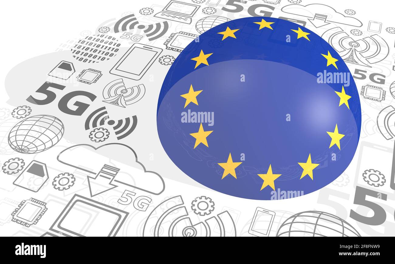 Mobile gadgets technology relative image. Circle frame with technology ...