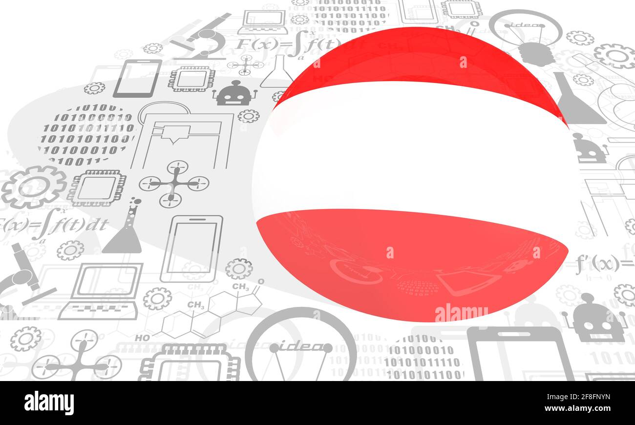 Innovation and technology concept. Template for presentation. Circle ...