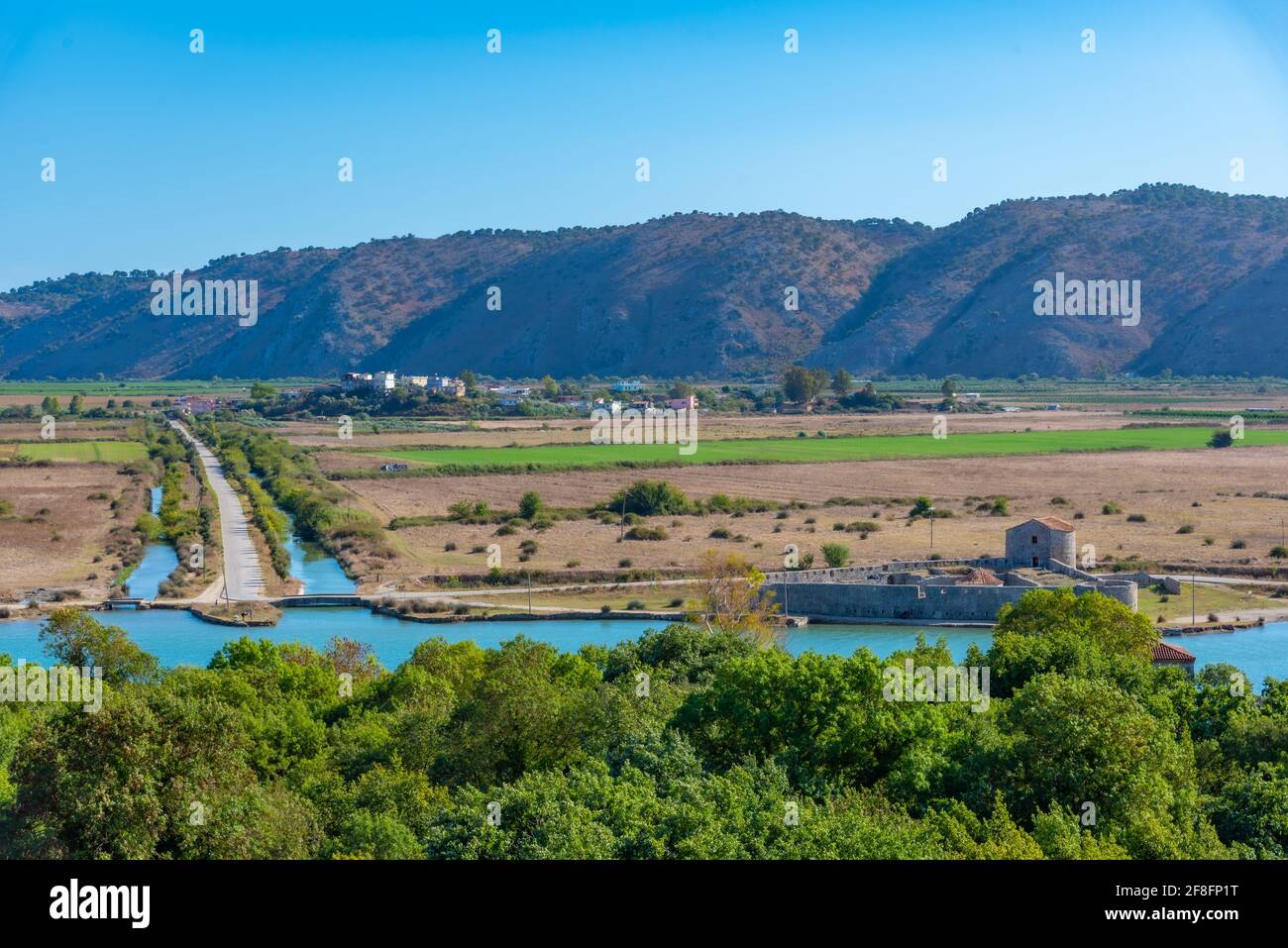 Venetian Triangle Castle at Butrint, Albania Stock Photo - Alamy