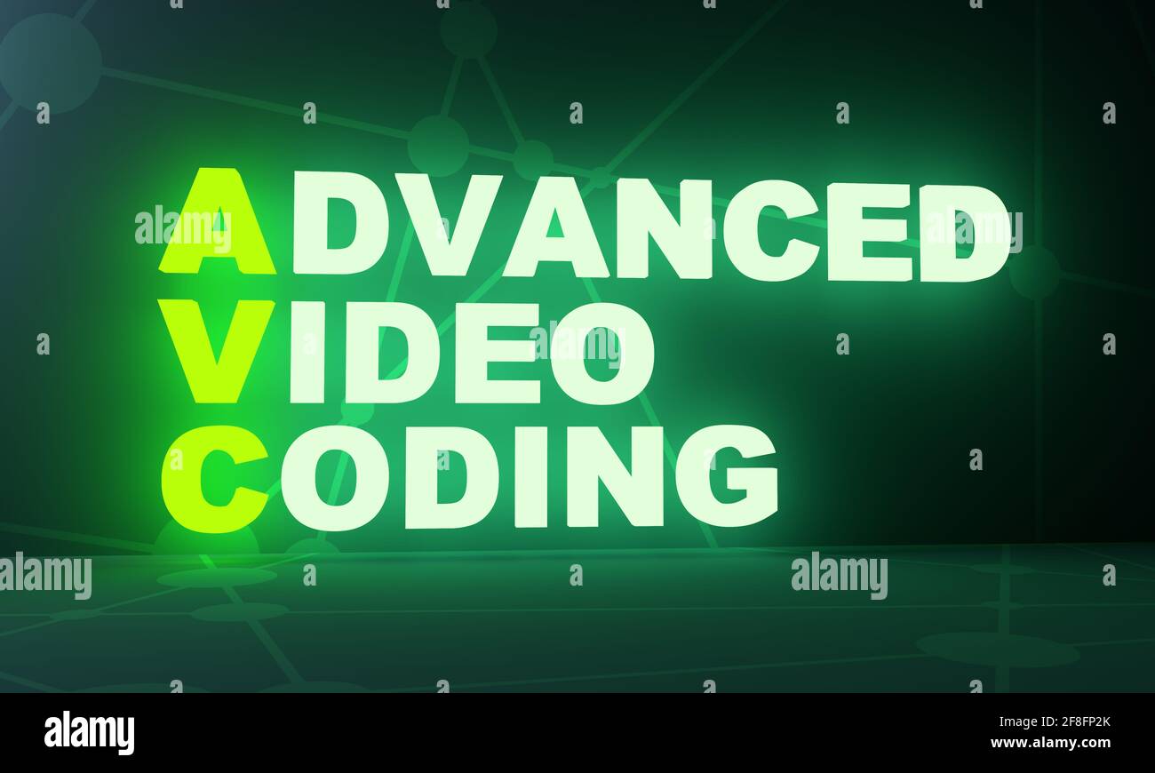 AAC - Advanced Video Coding acronym. Technology concept background. 3D ...