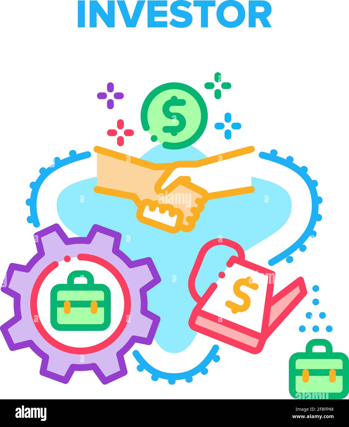 Investor Work Vector Concept Color Illustration Stock Vector Image ...