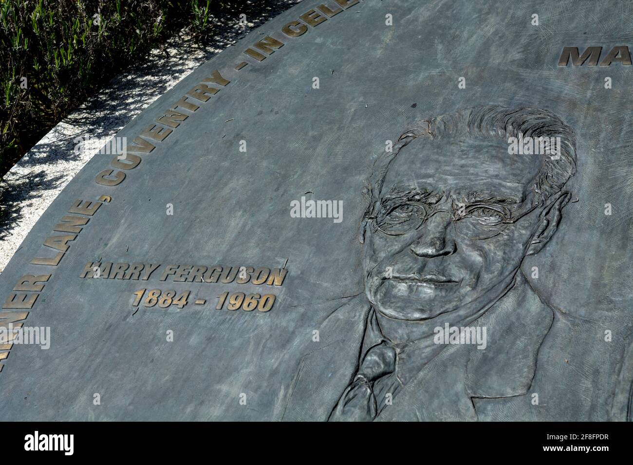Massey Ferguson factory memorial plaque, Harry Ferguson detail ...
