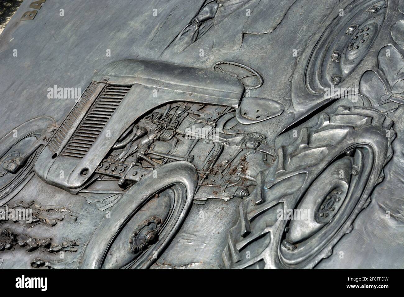 Massey Ferguson factory memorial plaque detail, Bannerbrook Park, Tile ...