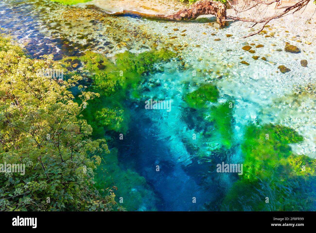 Blue eye spring near Sarande, Albania Stock Photo - Alamy
