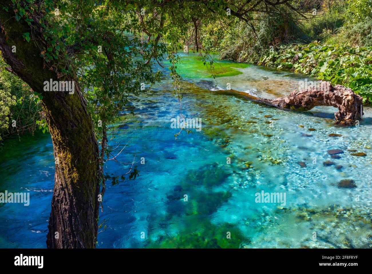 Blue eye spring near Sarande, Albania Stock Photo - Alamy