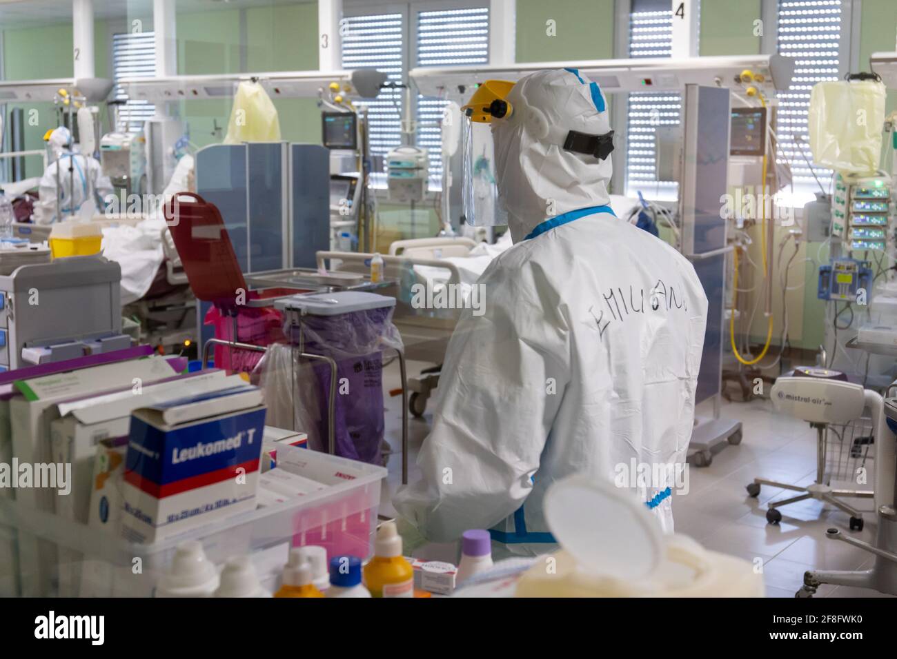 Lagosanto, Italy. 7 April, 2021. Delta’s hospital intensive care ...