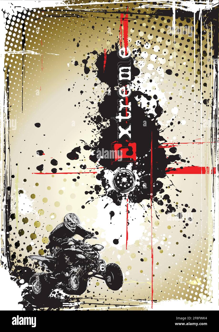 quad bike poster background Stock Vector Image & Art - Alamy