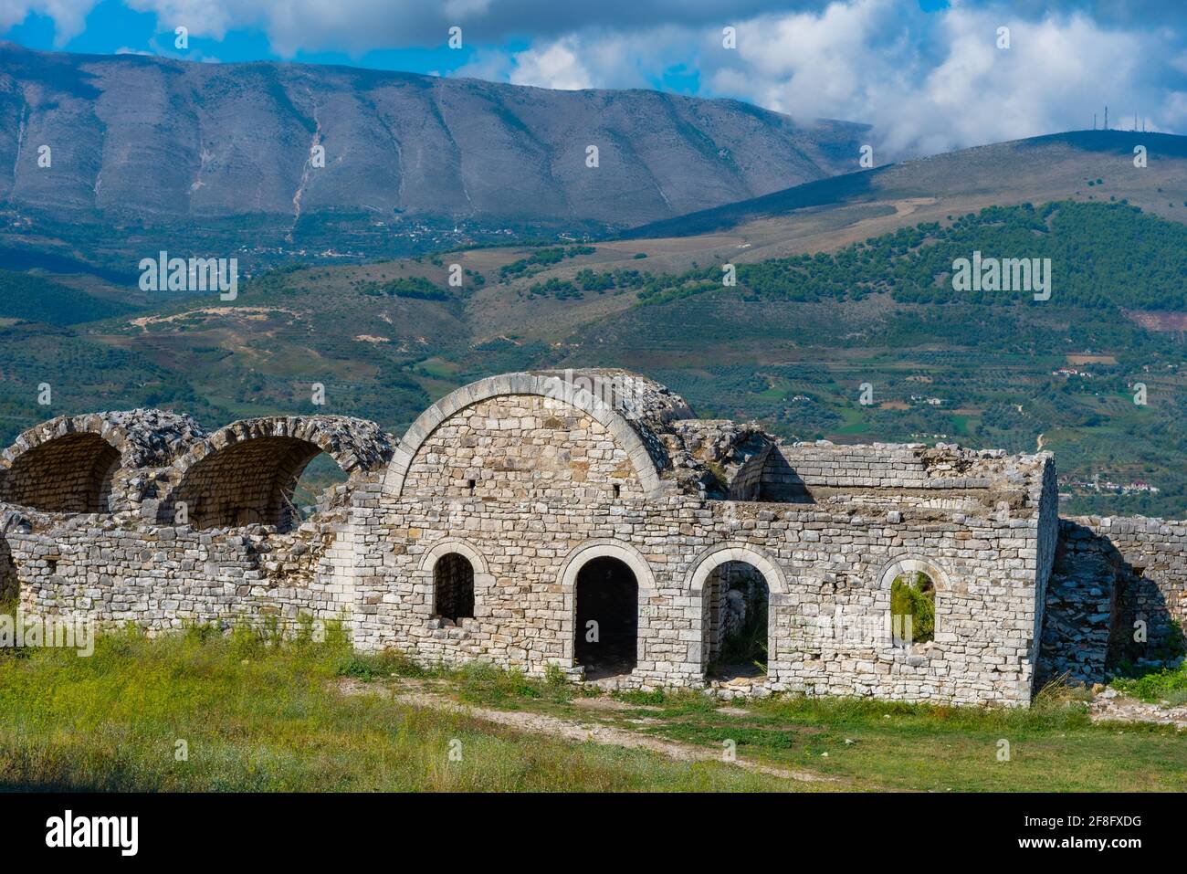 White mosque inside of the Berat castle in Albania Stock Photo - Alamy