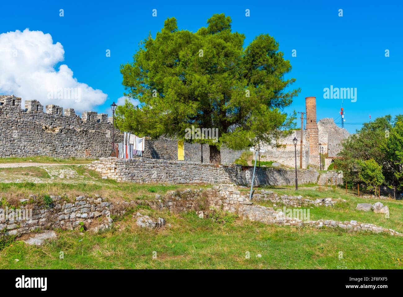 Red mosque inside of the Berat castle in Albania Stock Photo - Alamy