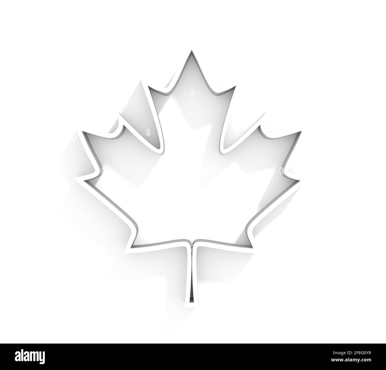 Canada national flag element background. Outline maple leaf icon. 3D ...
