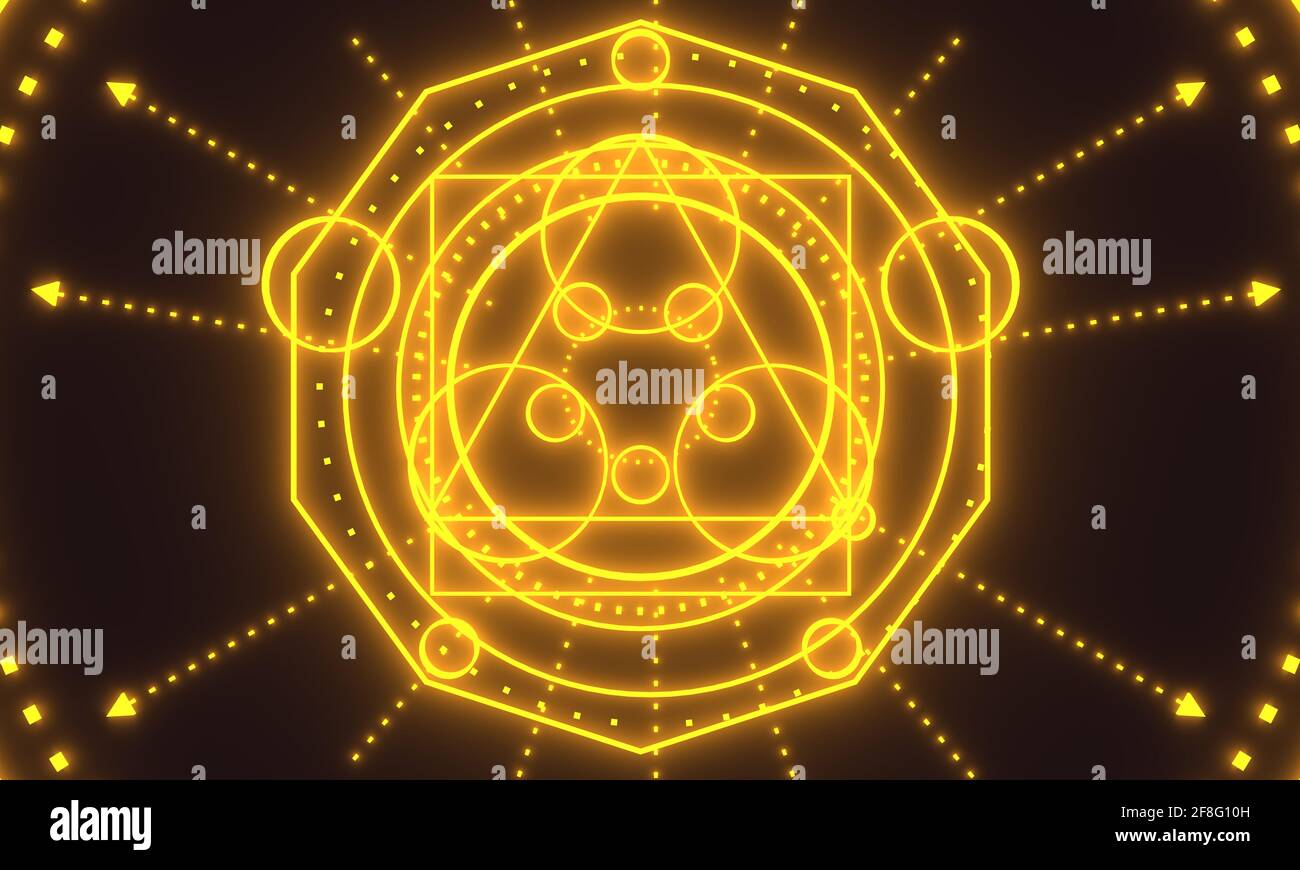 Mystery, witchcraft, occult and alchemy sign. Spin of the mystical ...