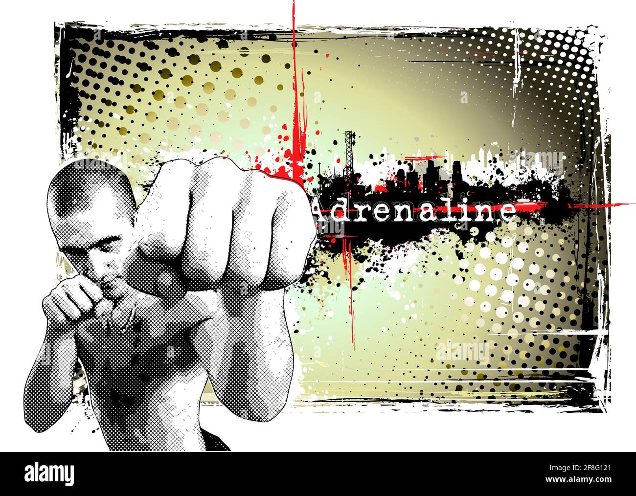 fighting poster background Stock Vector Image & Art - Alamy