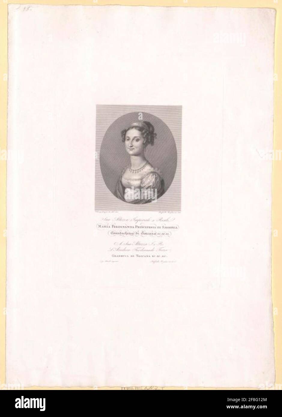 Maria Ferdinanda, Princess of Saxony Stock Photo - Alamy