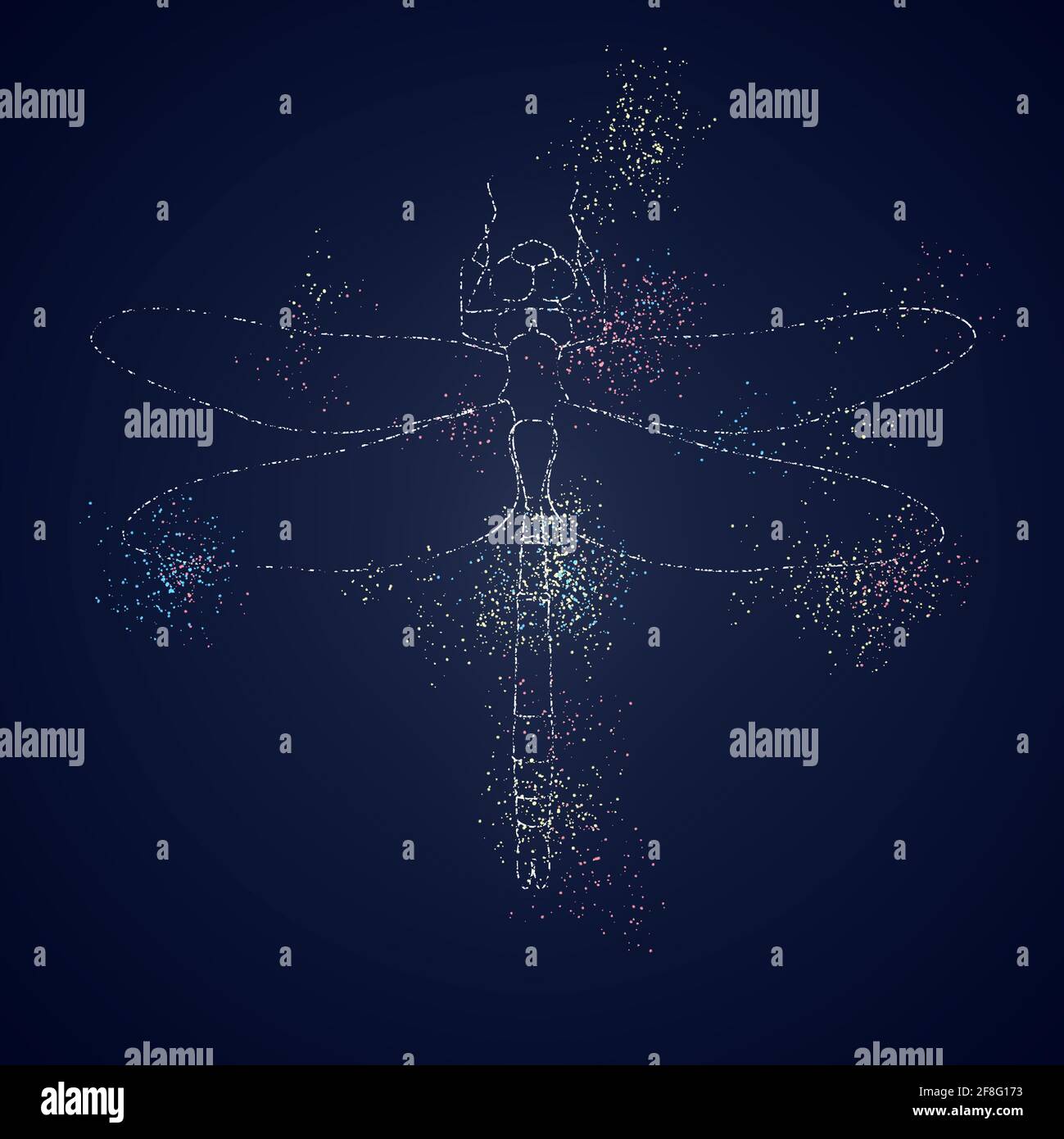 Dragonfly sign for branding identity. Outline icon Stock Photo - Alamy