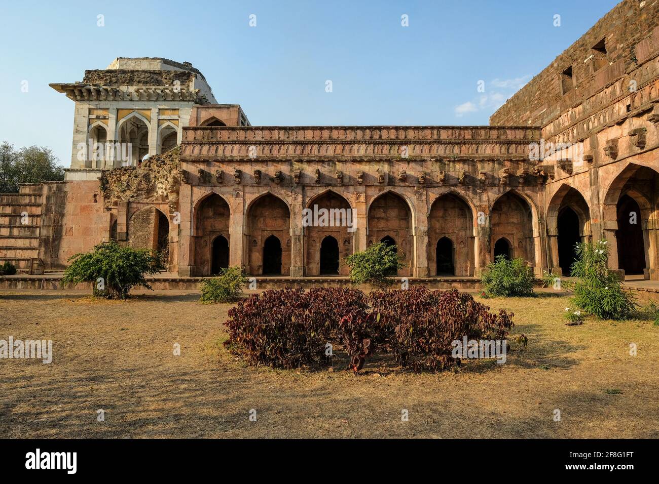 Ashrafi Mahal in Mandu, Madhya Pradesh, India. It was originally build ...
