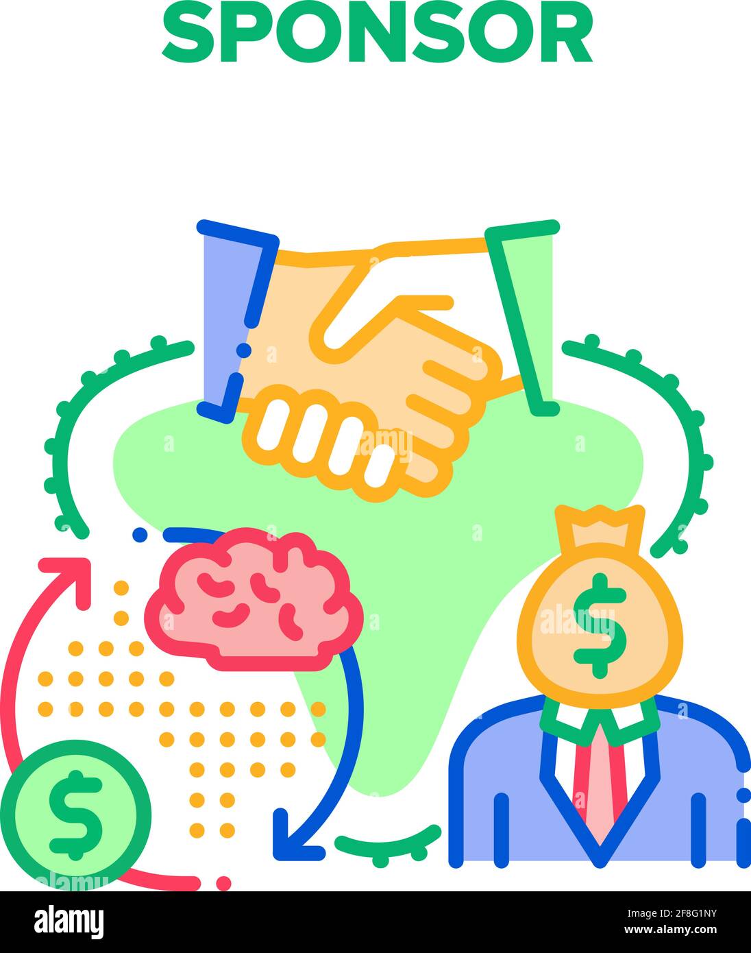 Sponsor Aid Vector Concept Color Illustration Stock Vector Image & Art ...