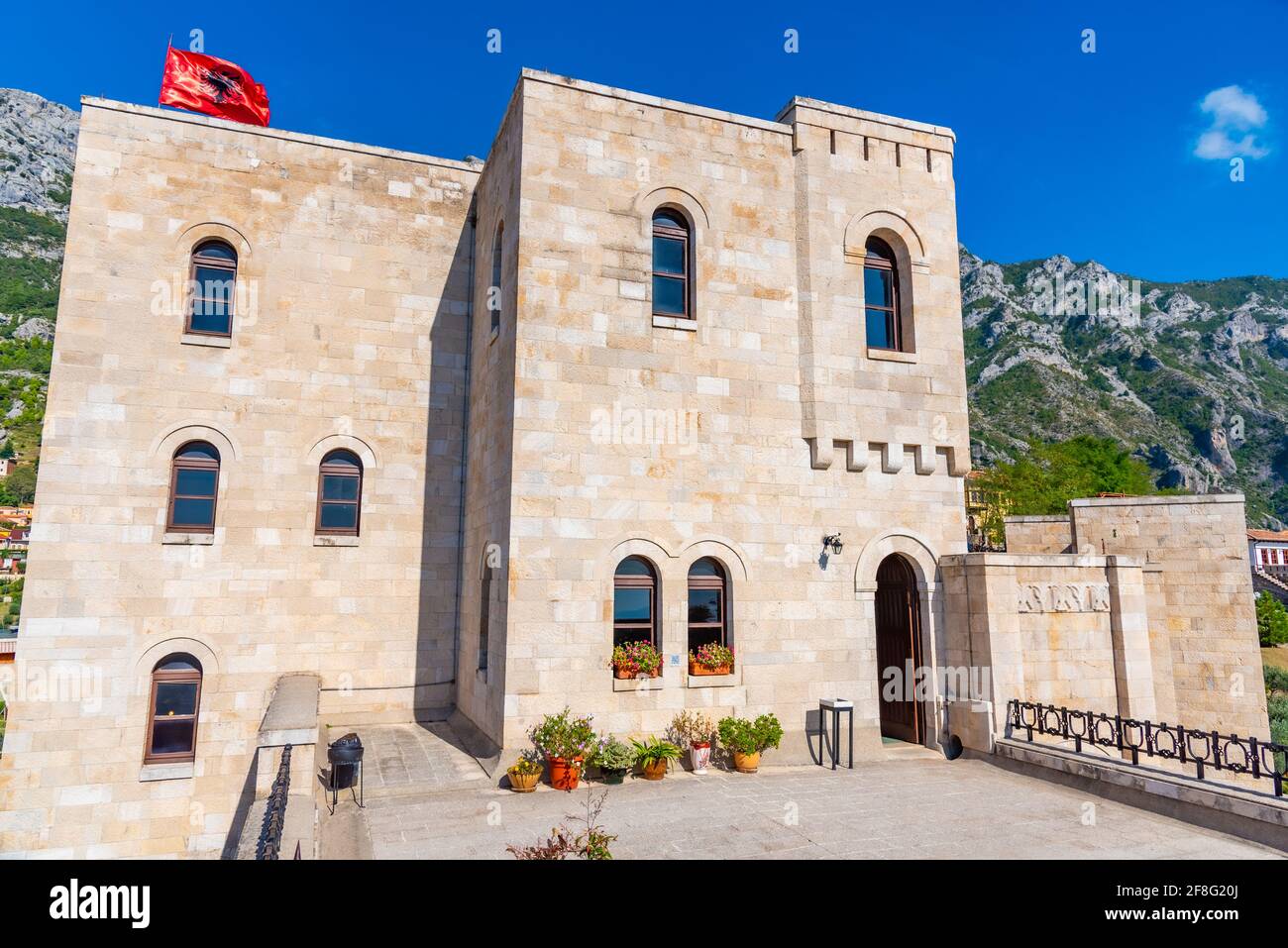 View of Kruja castle in Albania Stock Photo - Alamy