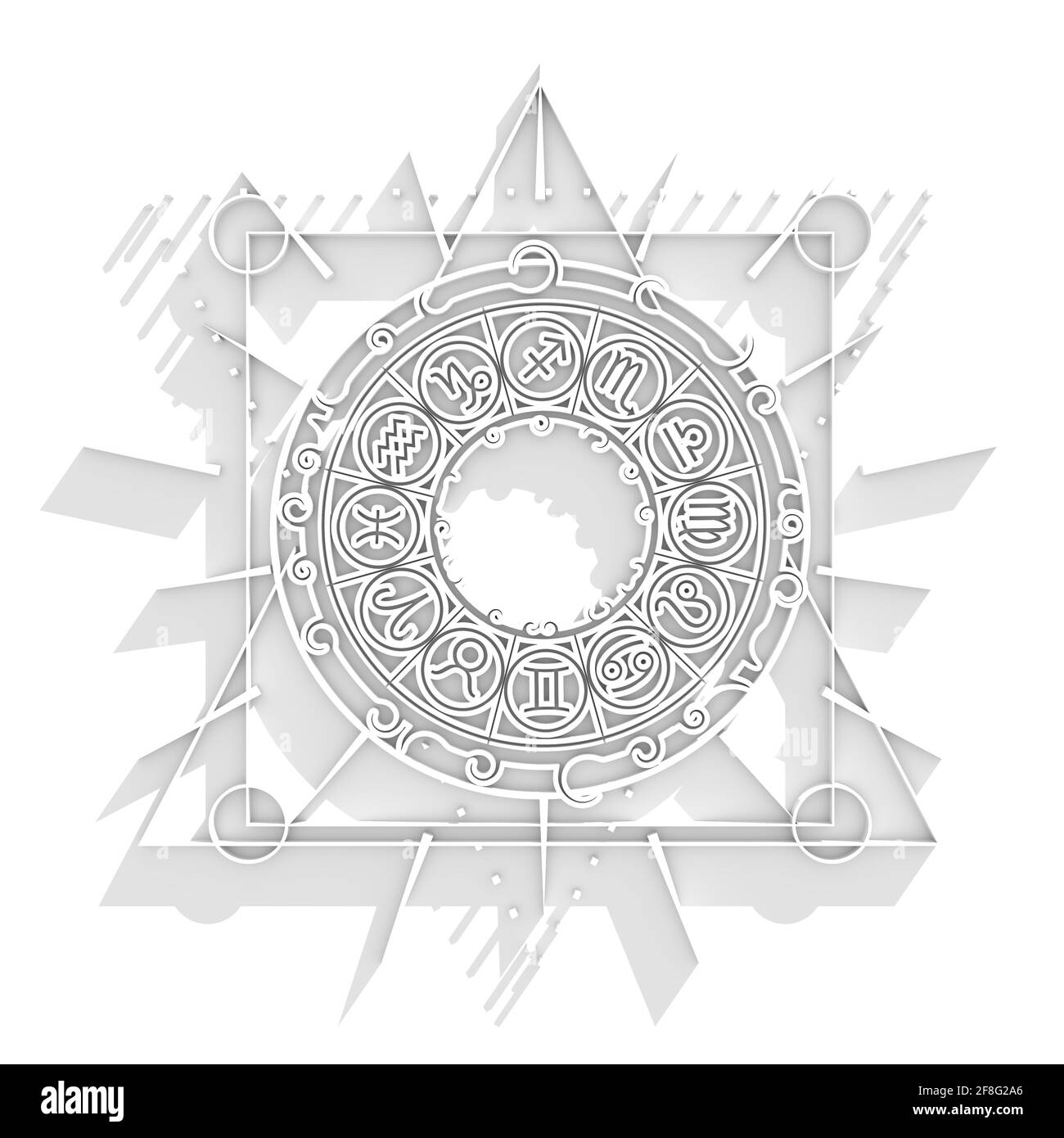 Mystical geometry symbol. Linear alchemy, occult, philosophical sign ...