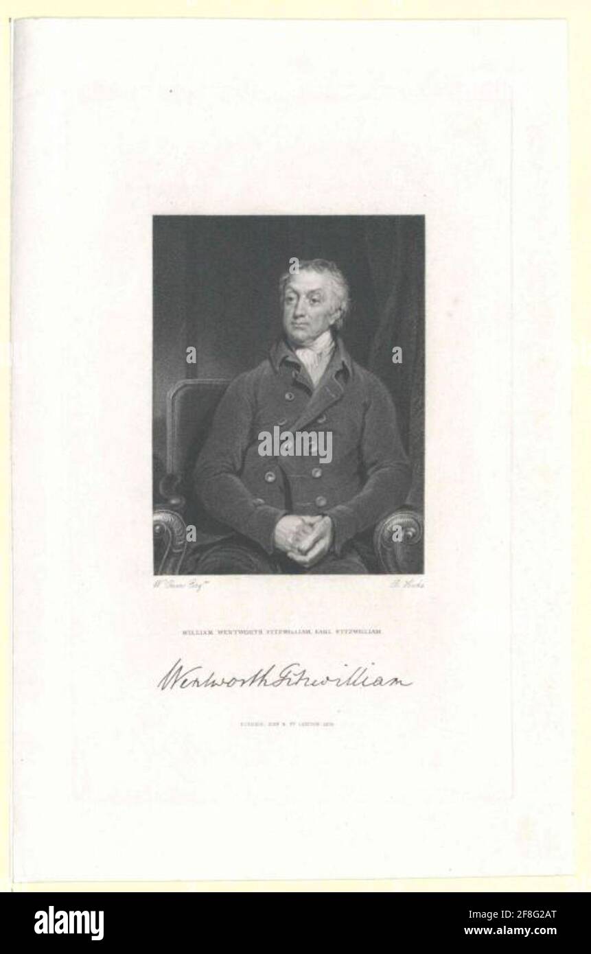 Fitzwilliam, 2. and 4. Earl Fitzwilliam, William Wentworth Stock Photo ...