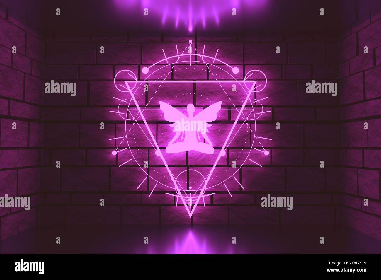 Mystical geometry symbol. Linear alchemy, occult, philosophical sign ...