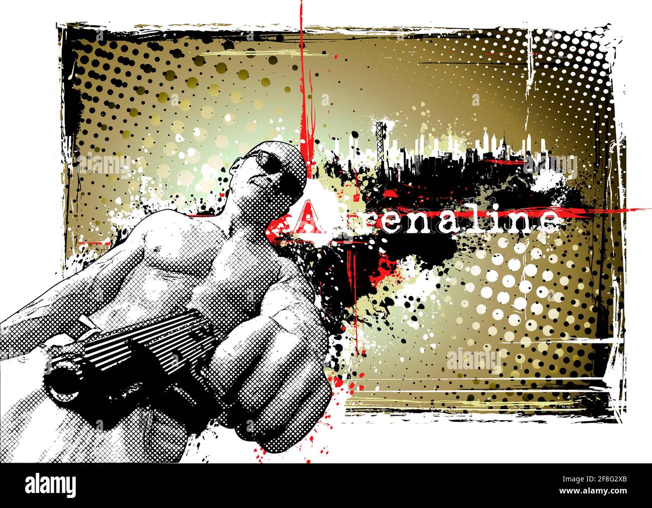 Gunner poster background Stock Vector Image & Art - Alamy